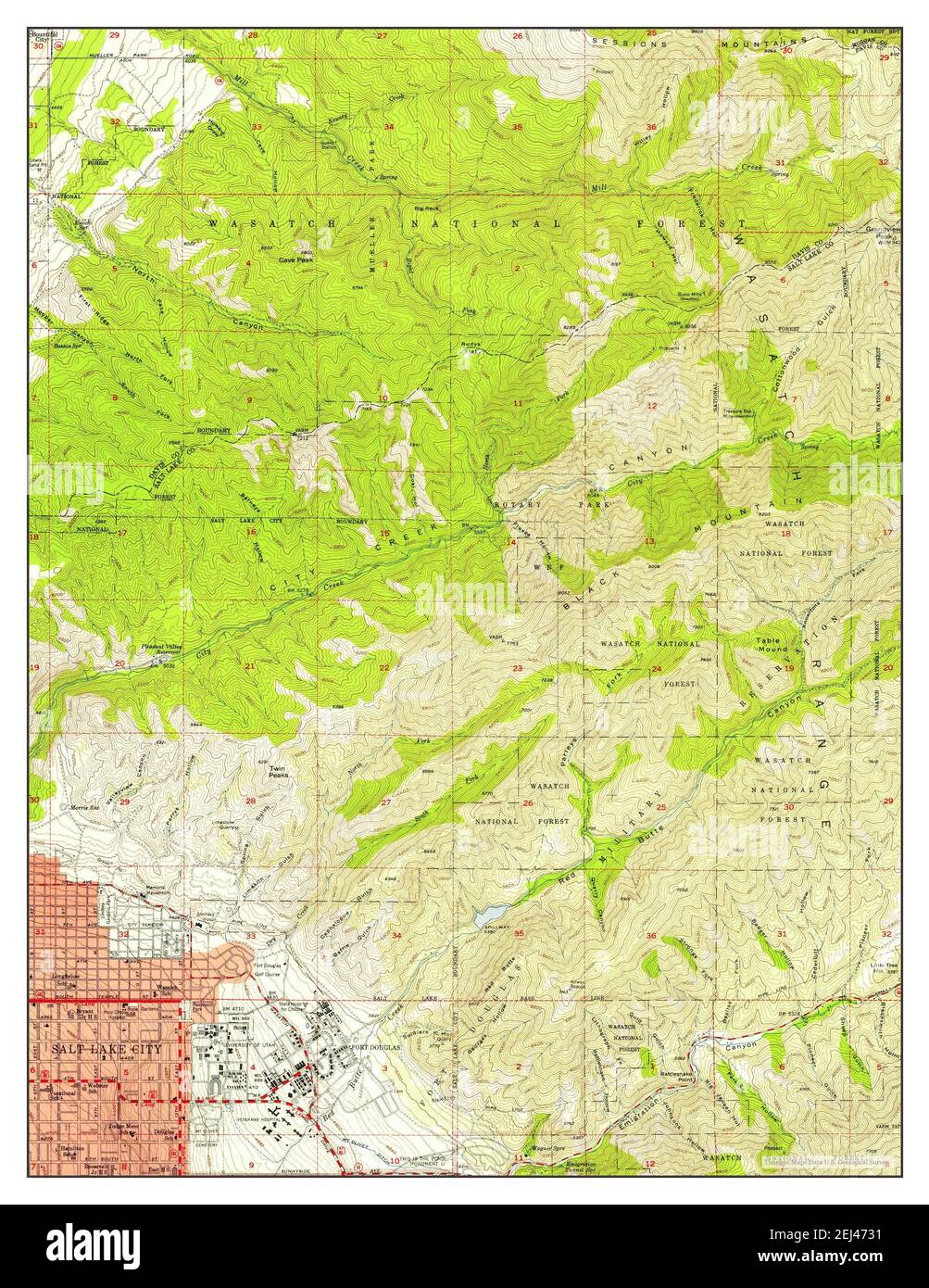 Fort Douglas, Utah, map 1950, 1:24000, United States of America by ...