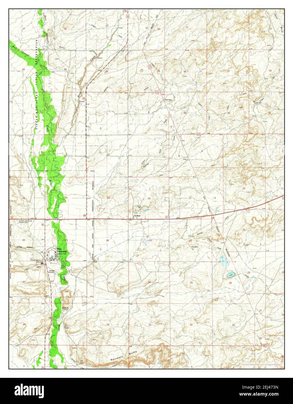 Map of fort duchesne utah hi-res stock photography and images - Alamy