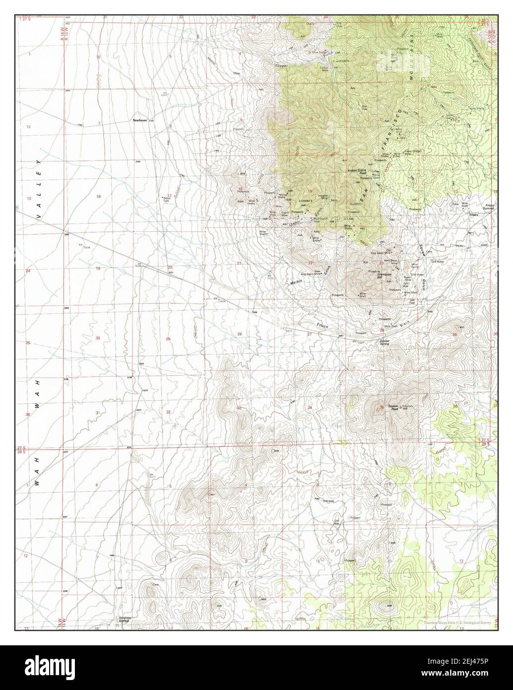 Frisco, Utah, map 1989, 1:24000, United States of America by Timeless ...