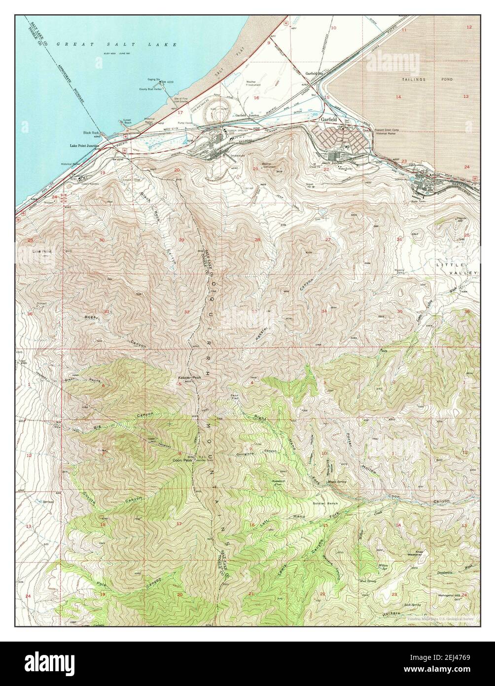 Garfield, Utah, map 1952, 1:24000, United States of America by Timeless ...