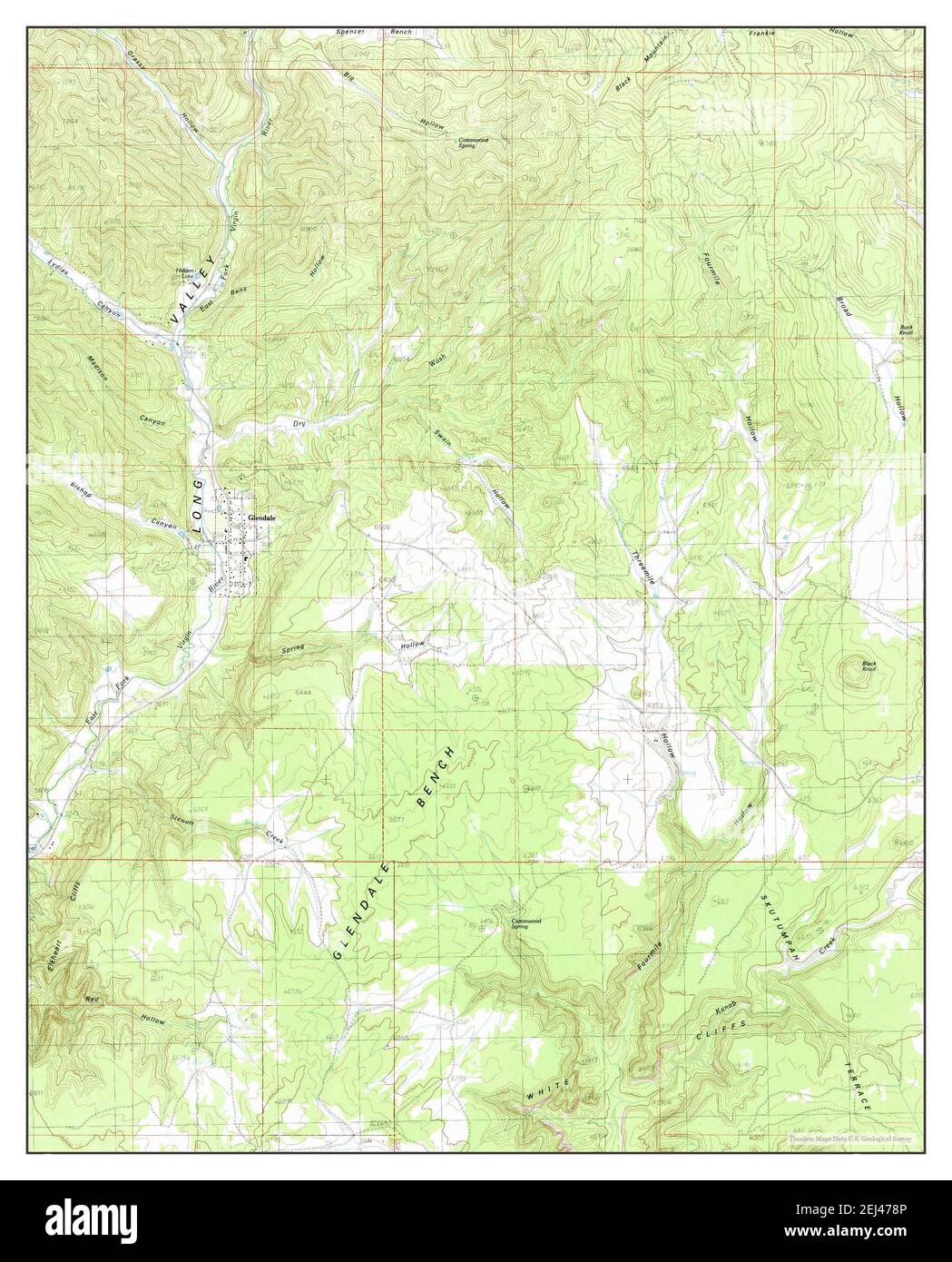Glendale, Utah, map 1985, 1:24000, United States of America by Timeless ...