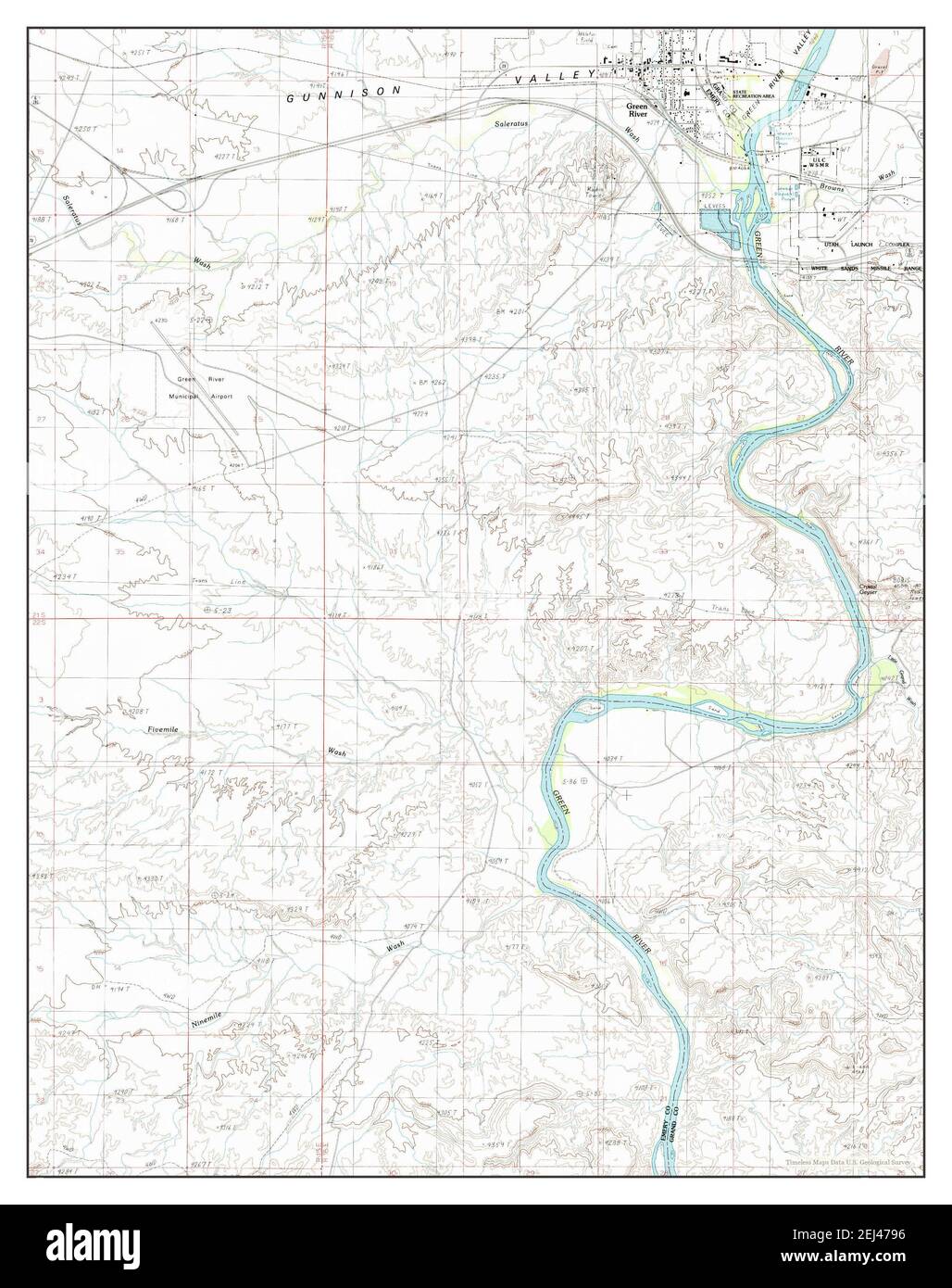 Green River, Utah, map 1988, 1:24000, United States of America by ...