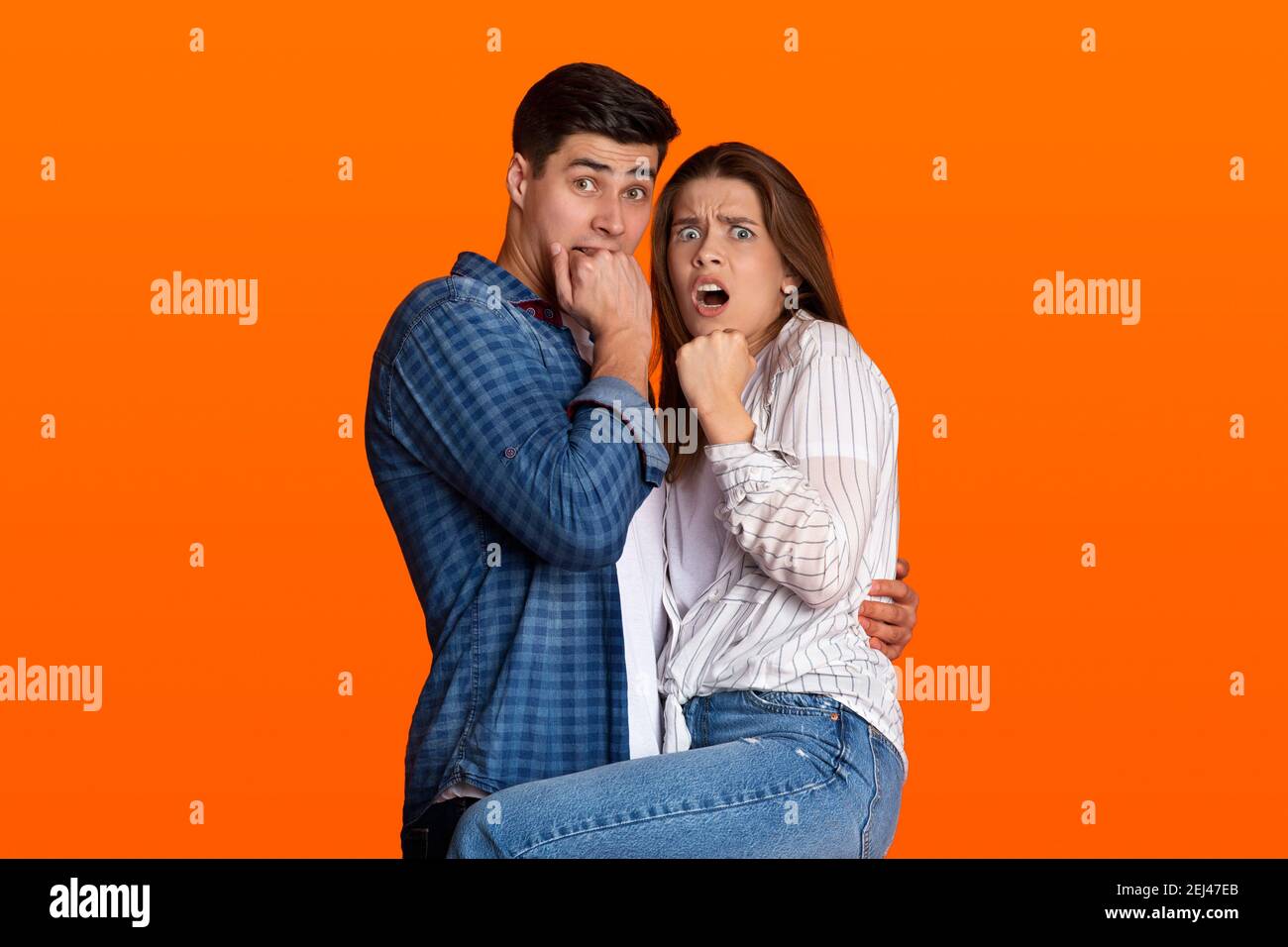 Fright, scary movie, high prices and human emotions Stock Photo - Alamy