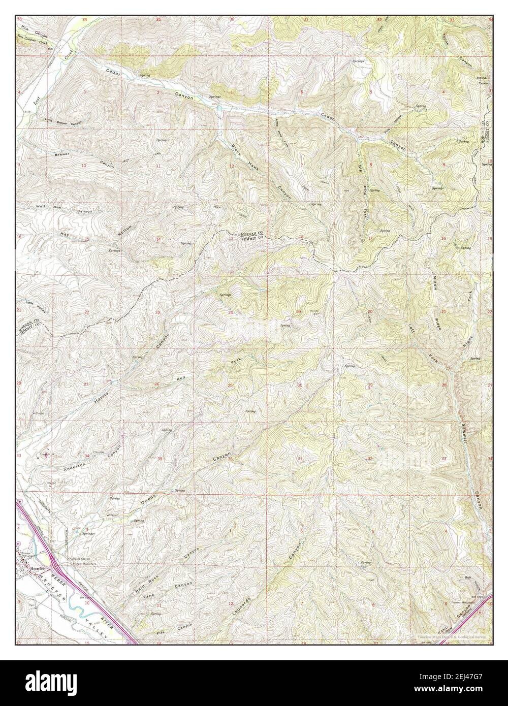 Henefer, Utah, map 1964, 1:24000, United States of America by Timeless ...