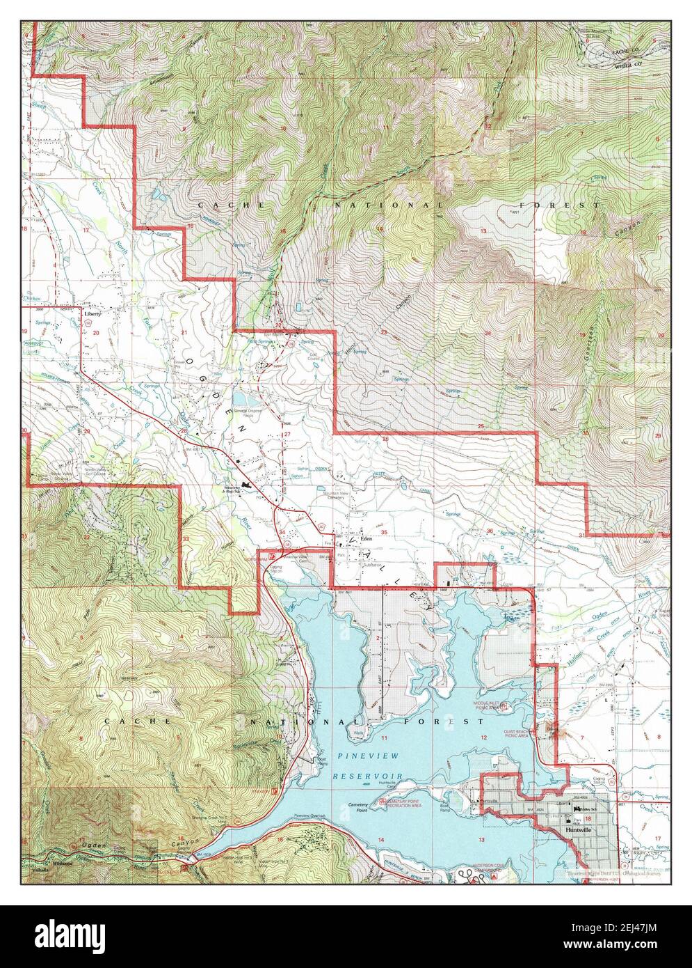 Map of huntsville utah hi-res stock photography and images - Alamy
