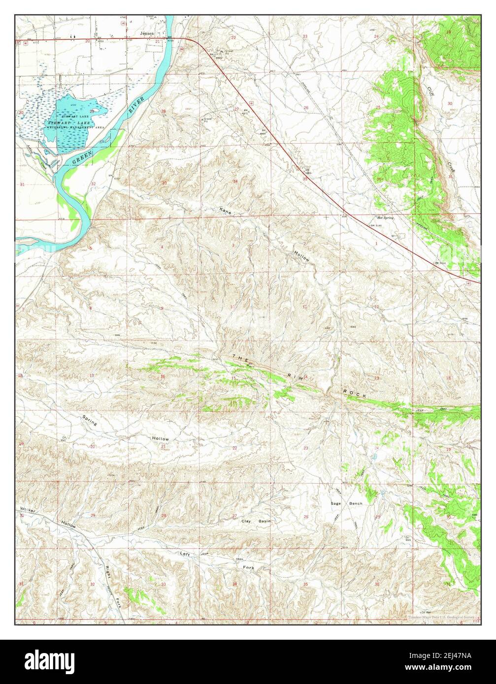 Jensen, Utah, map 1965, 1:24000, United States of America by Timeless ...