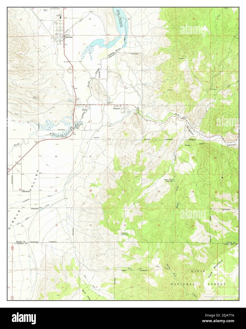 Junction, Utah, map 1966, 1:24000, United States of America by Timeless ...