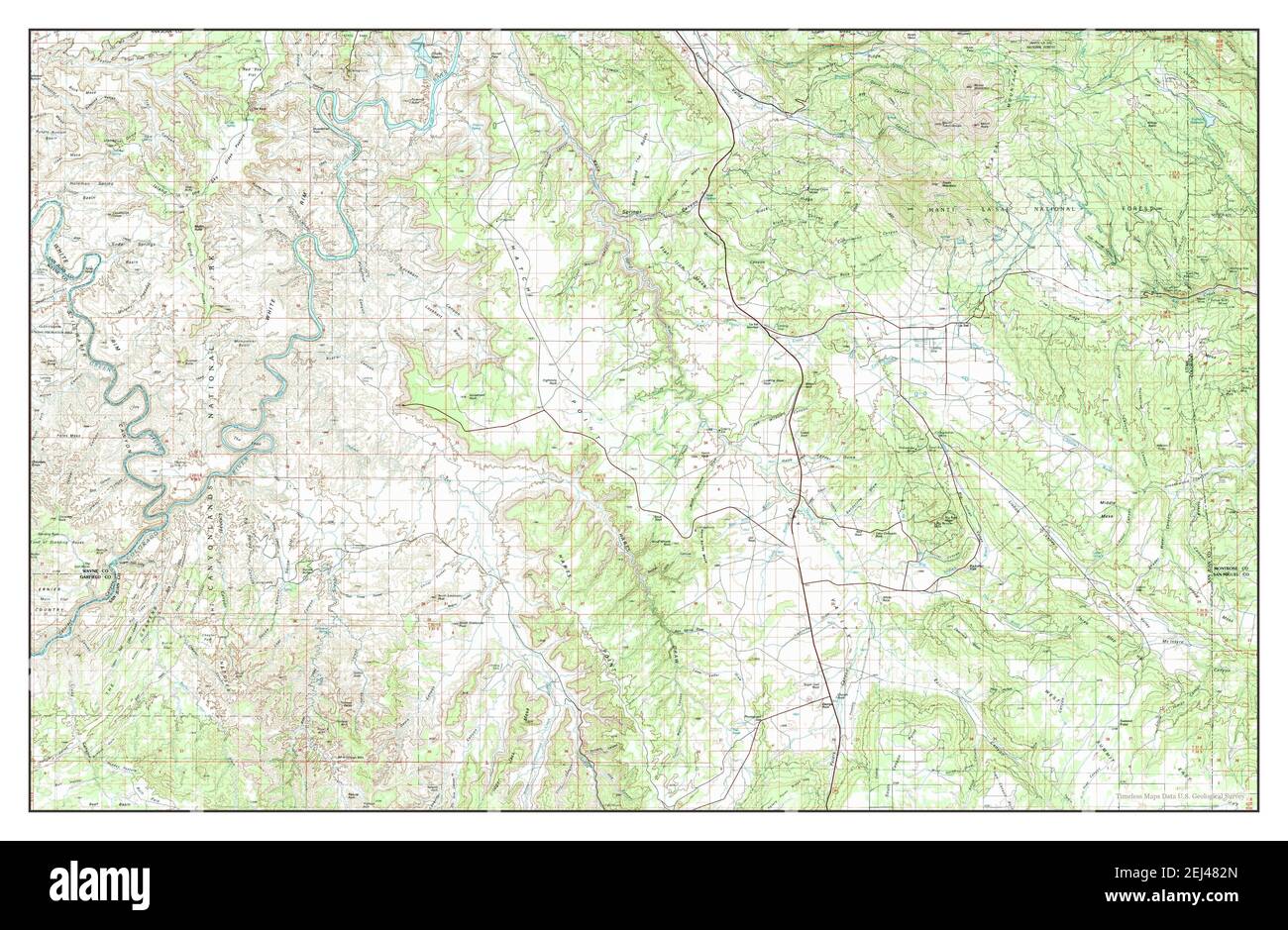 La Sal, Utah, map 1982, 1:100000, United States of America by Timeless ...