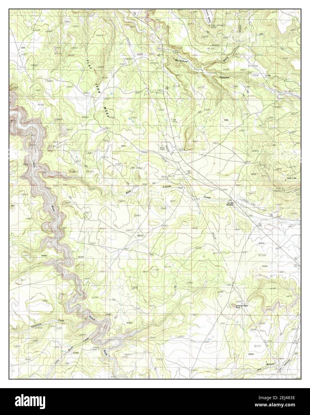 La Sal Junction Utah Map 1987 124000 United States Of America By Timeless Maps Data Us
