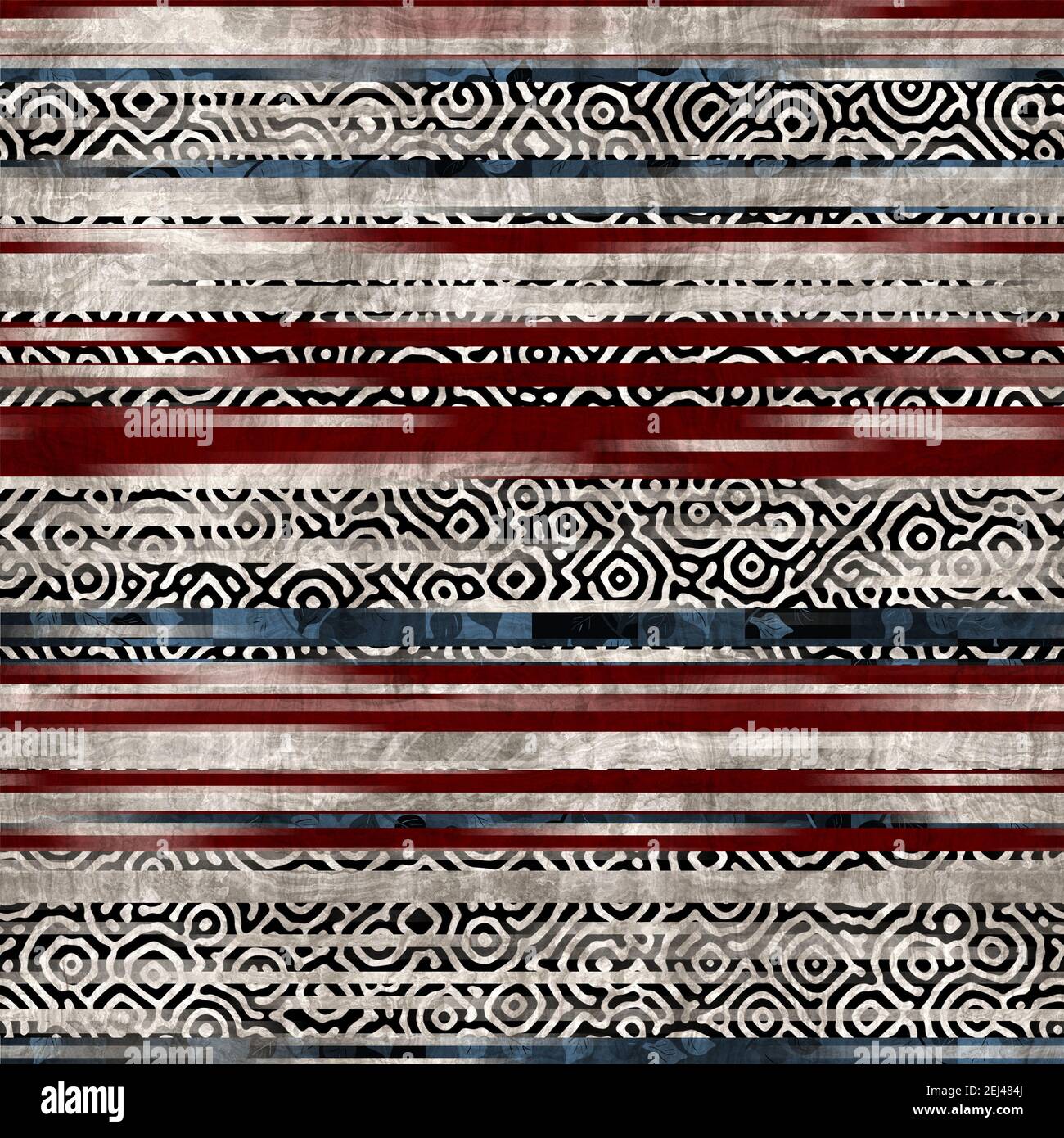 Seamless animal inspired ethnic stripe line design Stock Photo - Alamy