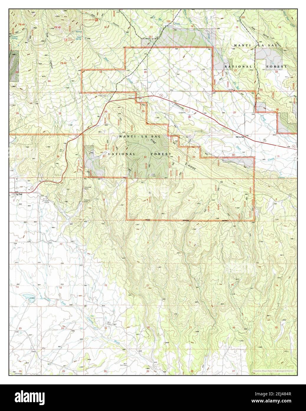La sal utah map hi-res stock photography and images - Alamy