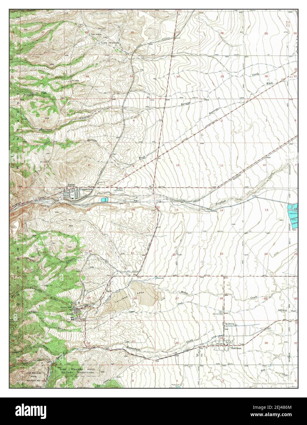 Lark, Utah, map 1952, 1:24000, United States of America by Timeless ...