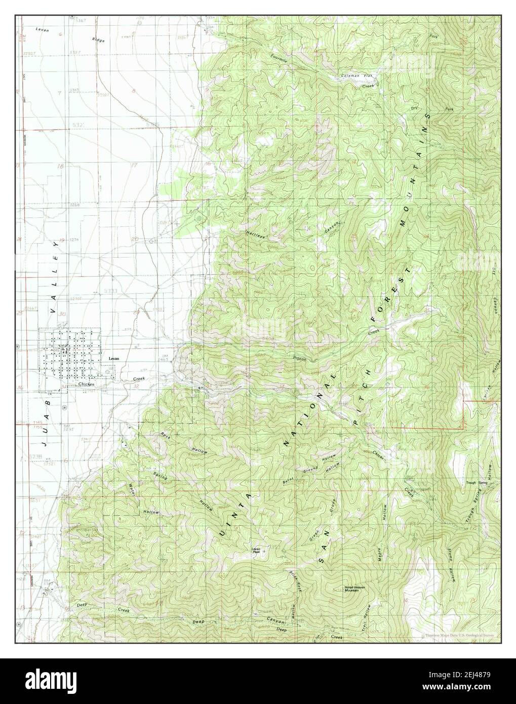 Levan, Utah, map 1983, 1:24000, United States of America by Timeless ...