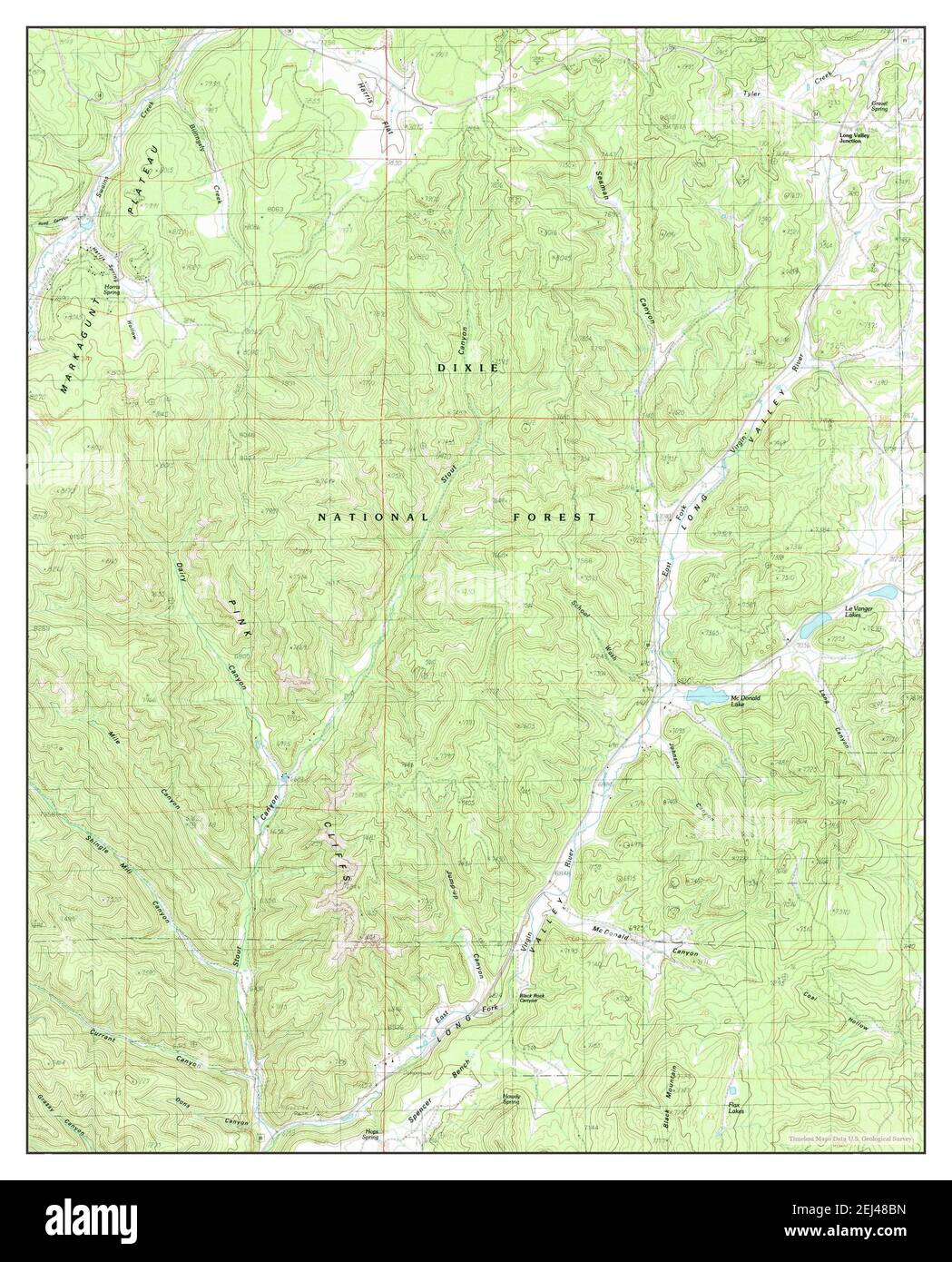 Long valley junction utah map hi-res stock photography and images - Alamy