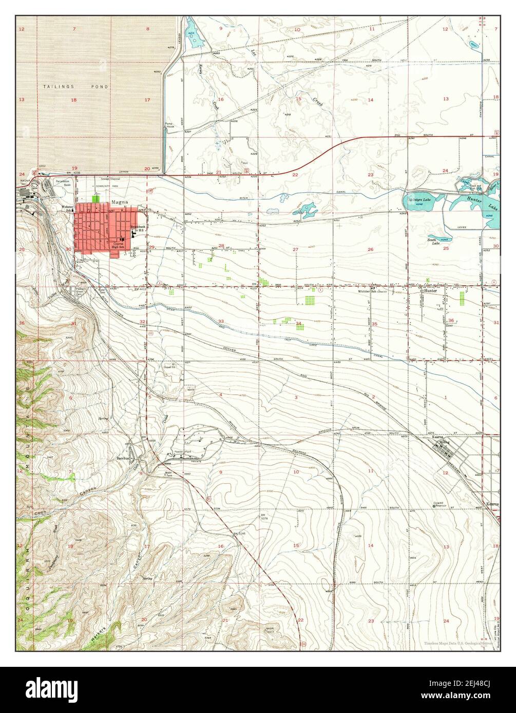 Magna, Utah, map 1952, 1:24000, United States of America by Timeless ...