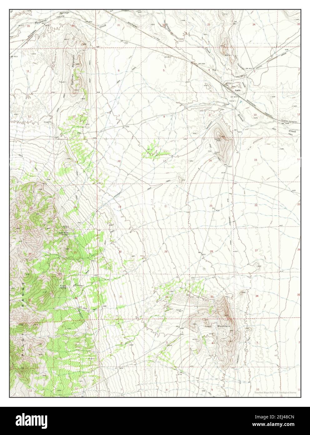 Lucin, Utah, map 1967, 1:24000, United States of America by Timeless ...