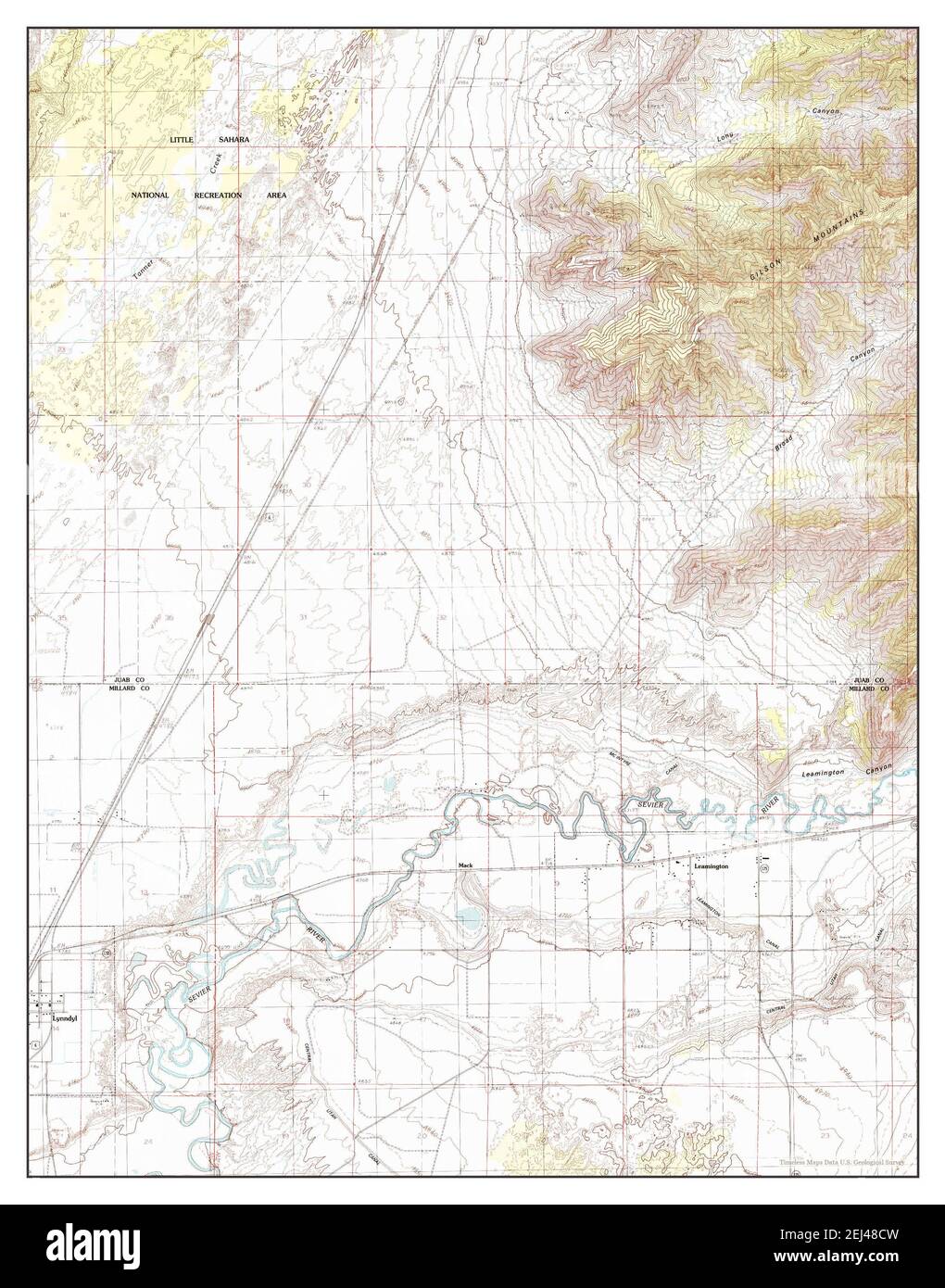 Map of lynndyl utah hi-res stock photography and images - Alamy
