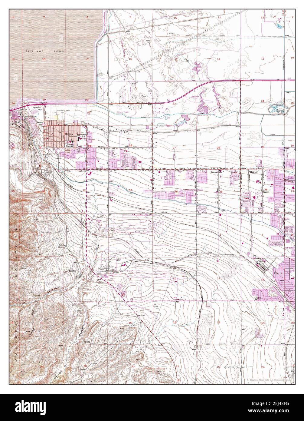 Magna, Utah, map 1952, 1:24000, United States of America by Timeless ...