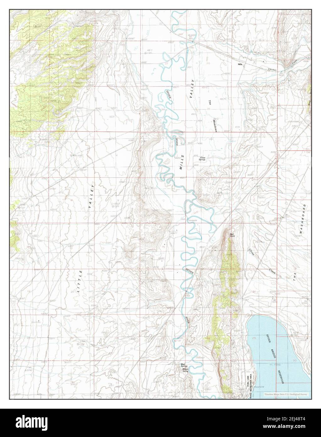 Mills, Utah, map 1985, 1:24000, United States of America by Timeless ...