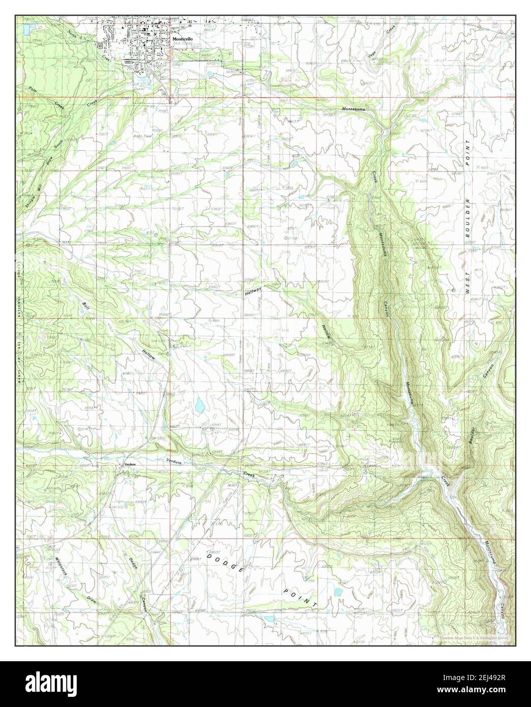 Monticello South, Utah, map 1985, 1:24000, United States of America by ...