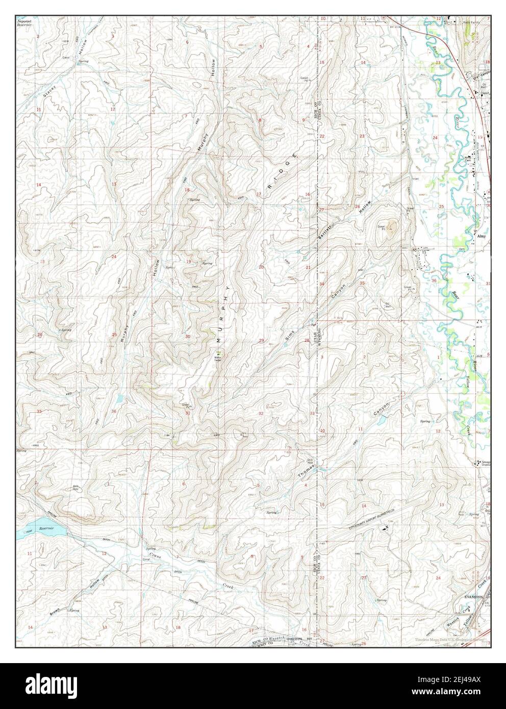 Murphy Ridge, Utah, map 1991, 1:24000, United States of America by ...