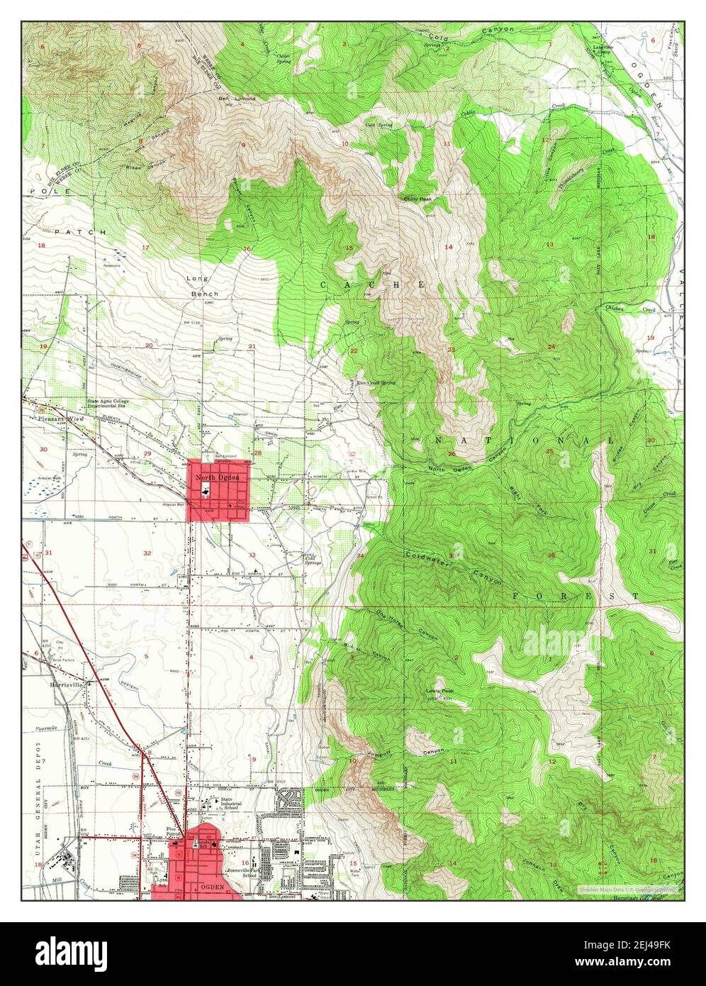 Map of ogden utah Cut Out Stock Images & Pictures - Alamy