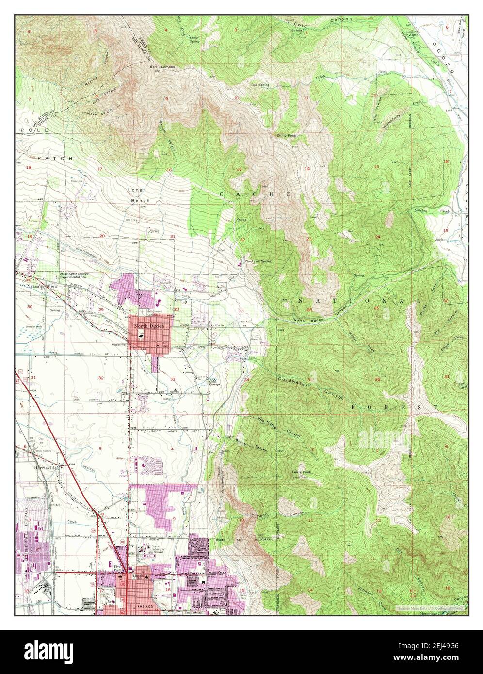 Ogden utah map hi-res stock photography and images - Alamy
