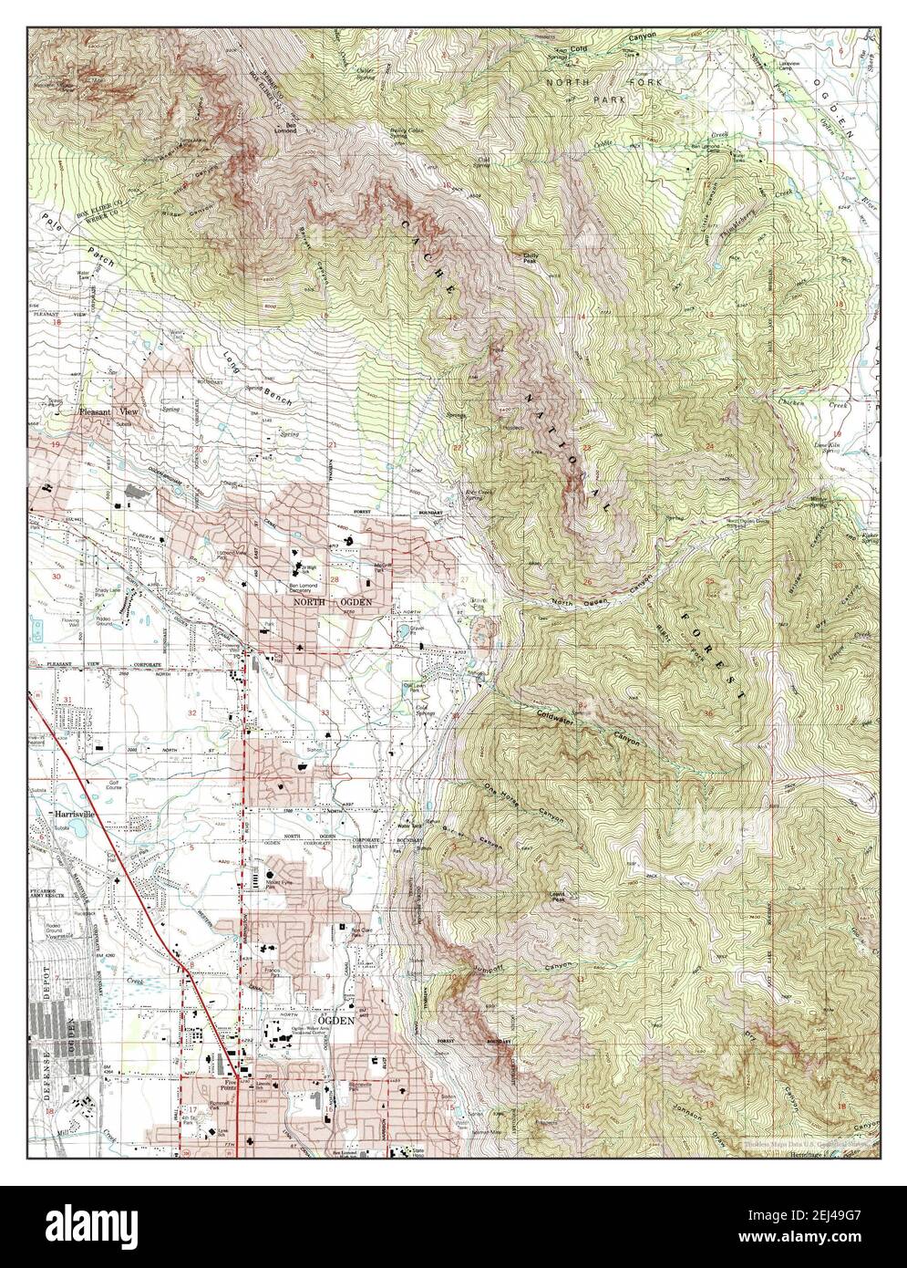 Map of ogden utah hi-res stock photography and images - Alamy