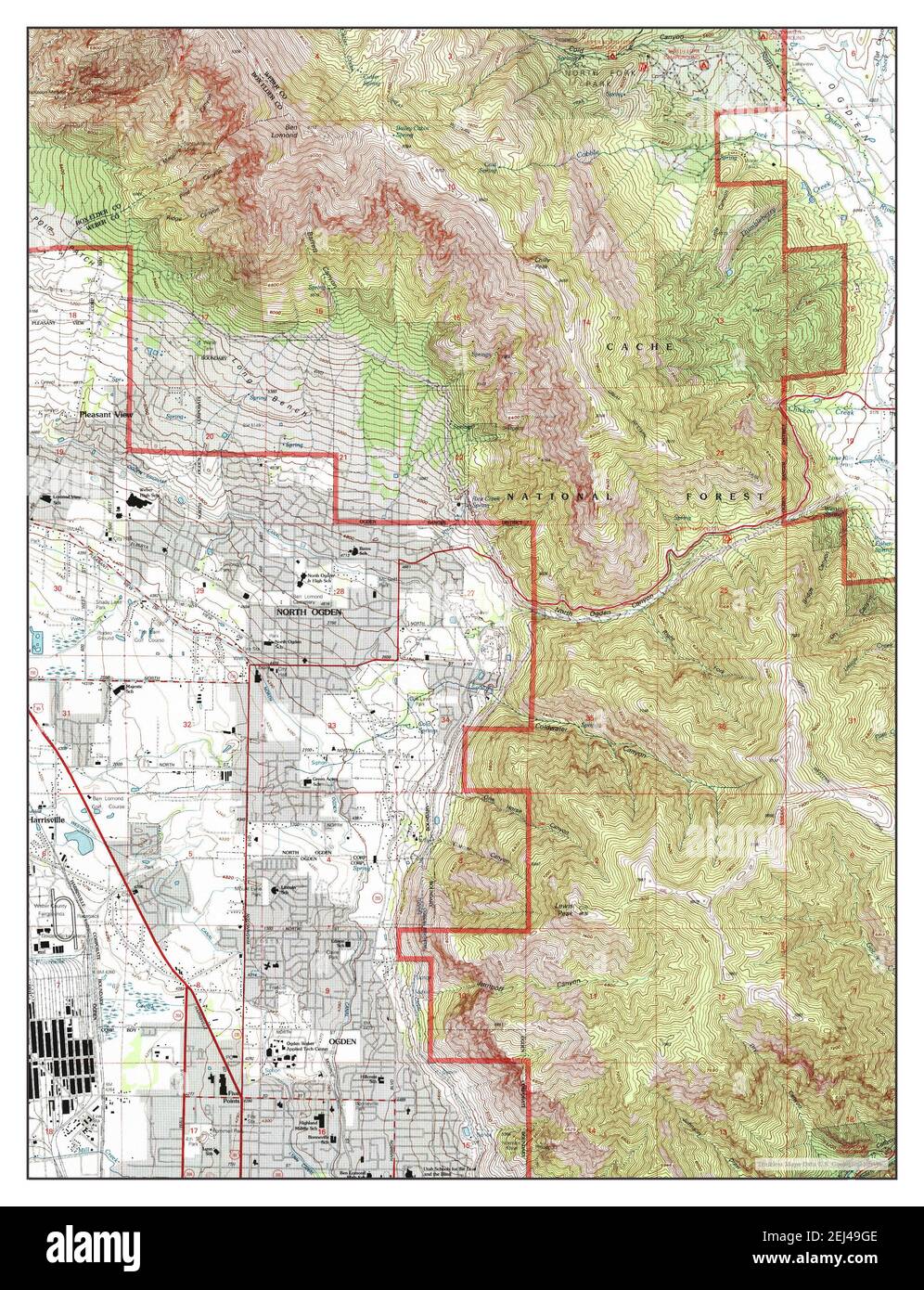 Map of ogden utah hi-res stock photography and images - Alamy