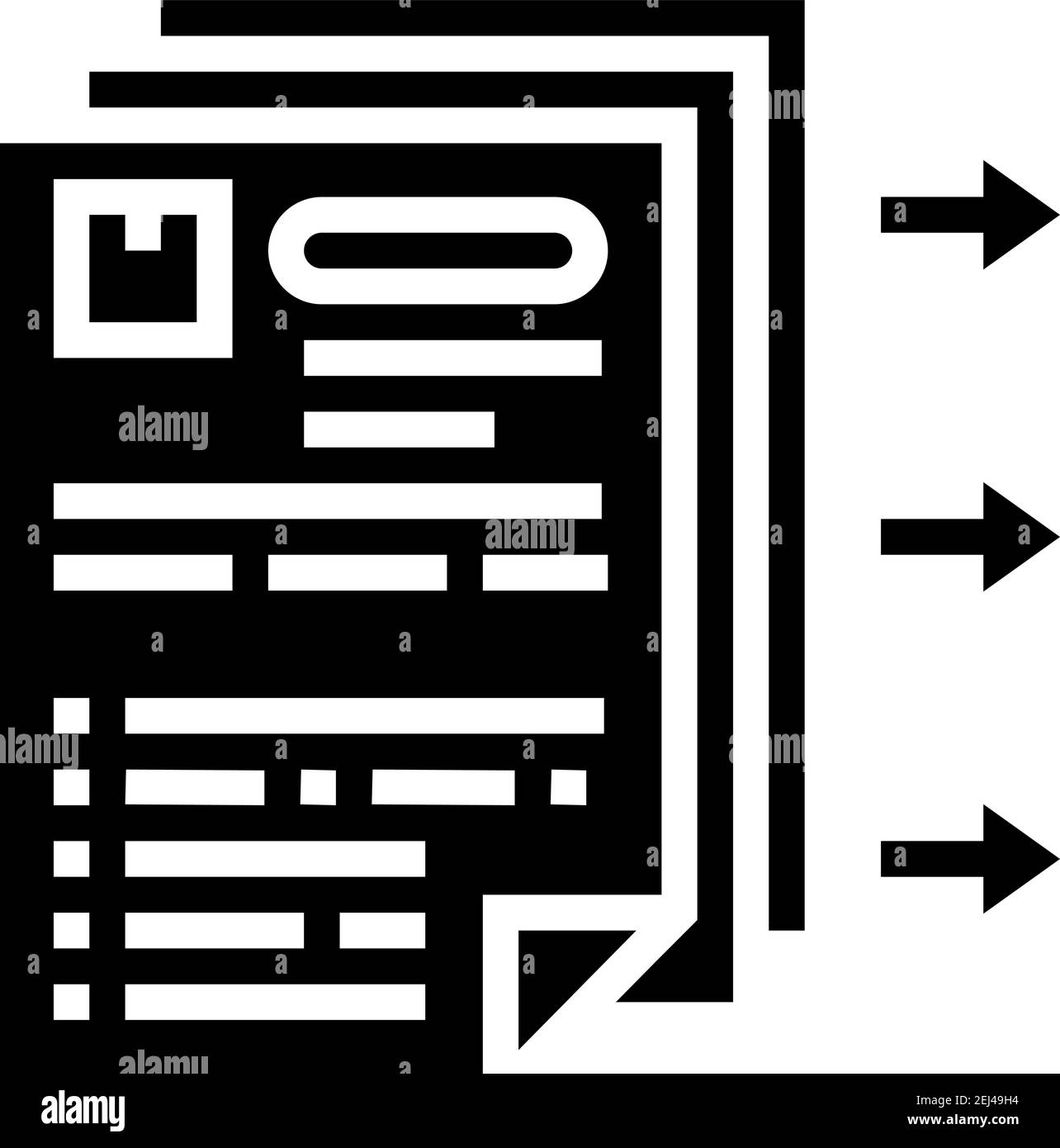 purchase requisition glyph icon vector illustration Stock Vector Image ...