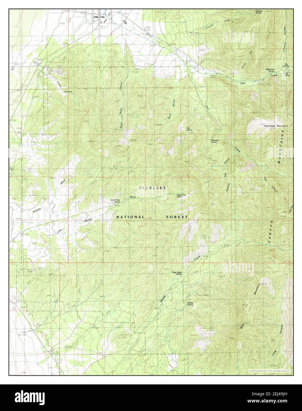 Oak City South, Utah, map 1985, 1:24000, United States of America by ...
