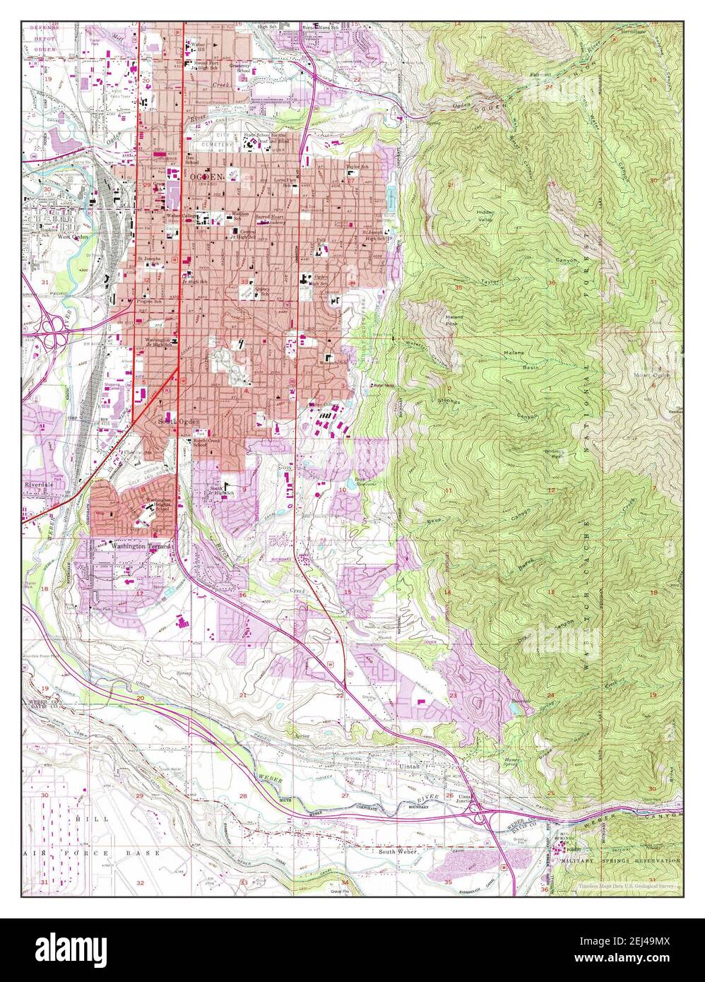 Ogden, Utah, map 1955, 1:24000, United States of America by Timeless ...