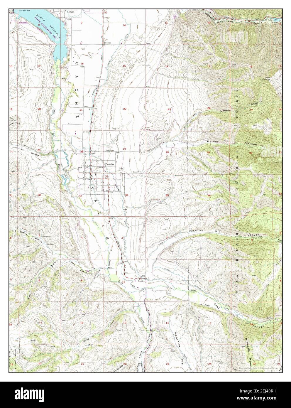Paradise, Utah, map 1955, 1:24000, United States of America by Timeless ...