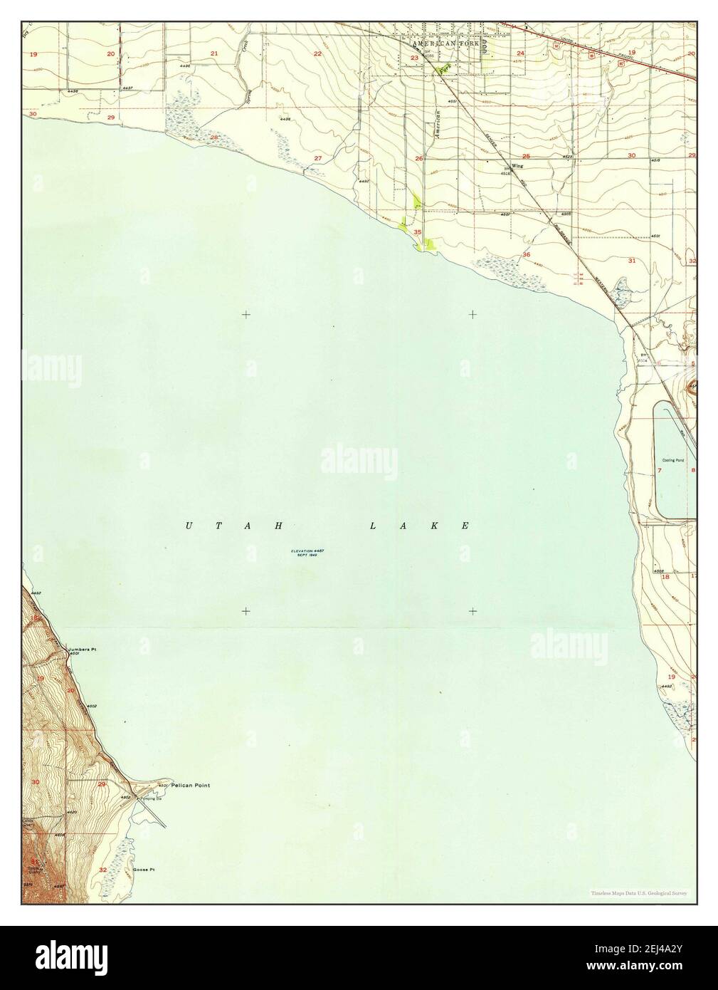 Pelican Point, Utah, map 1951, 1:24000, United States of America by ...