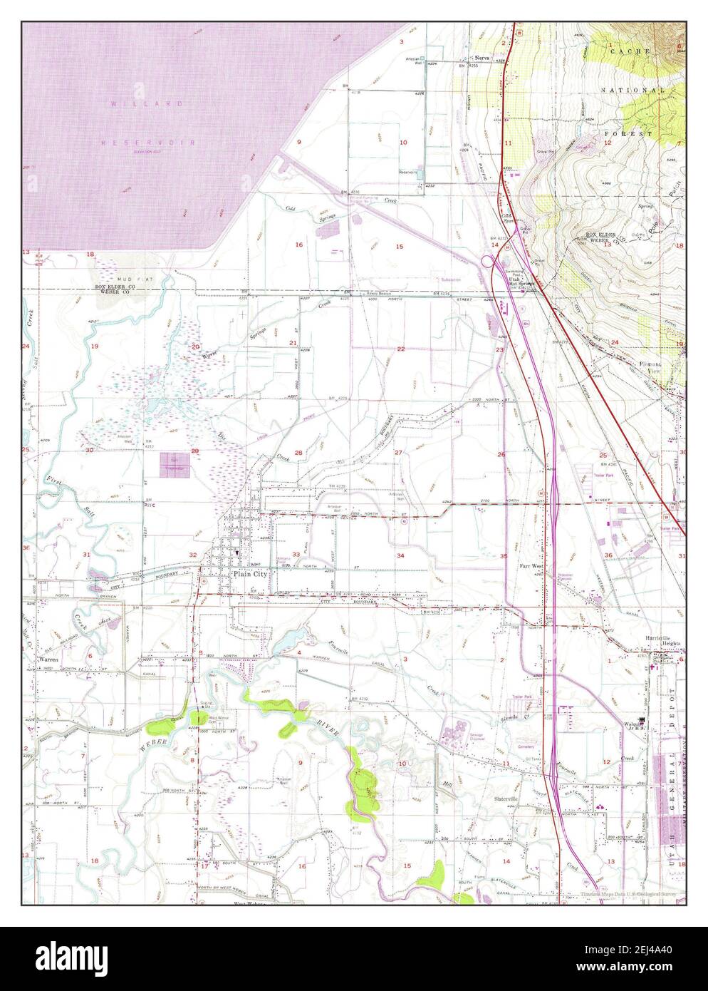 Map of plain city utah hi-res stock photography and images - Alamy