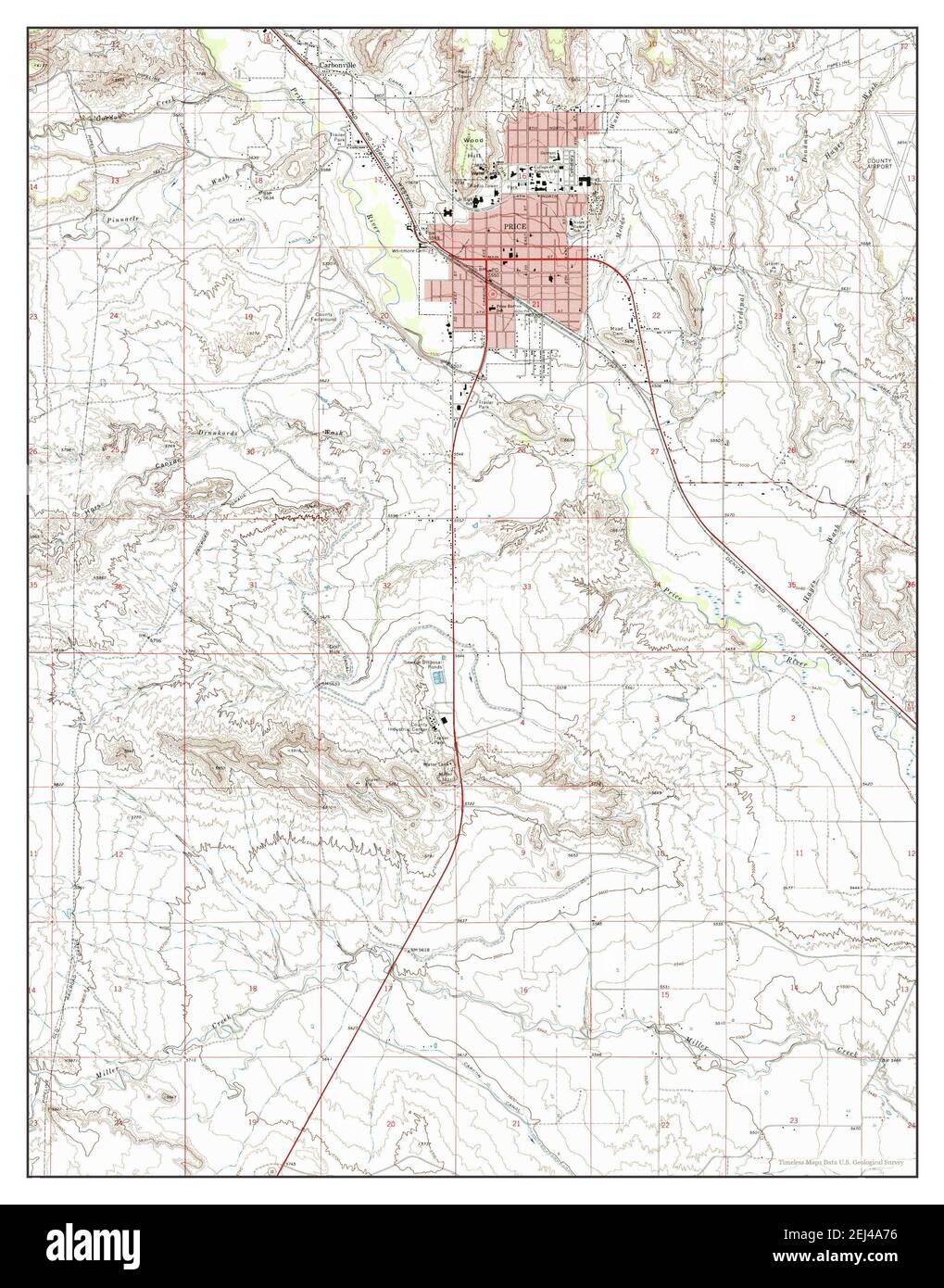 Price, Utah, map 1972, 1:24000, United States of America by Timeless ...