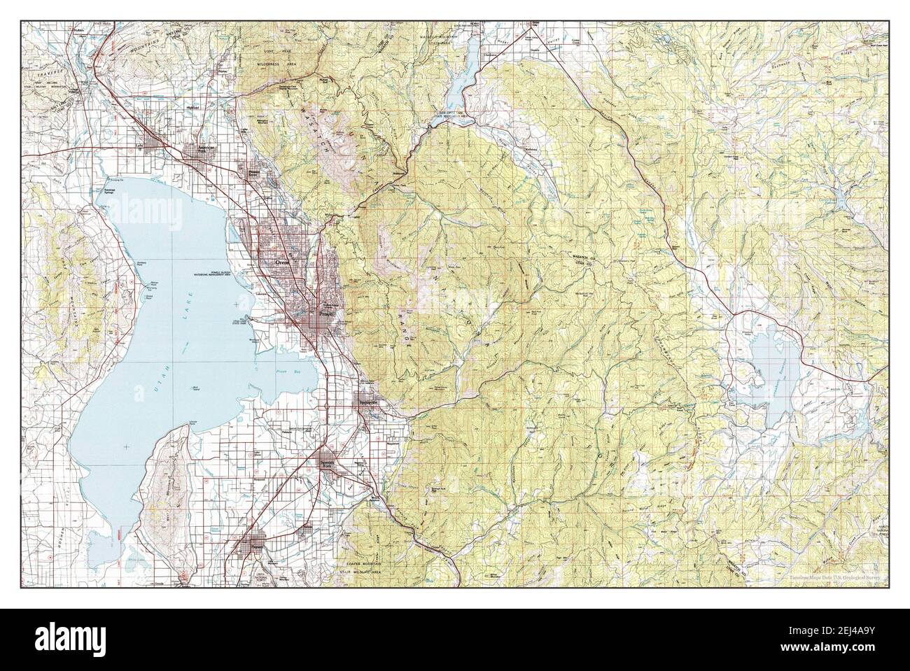 Provo, Utah, map 1986, 1:100000, United States of America by Timeless ...