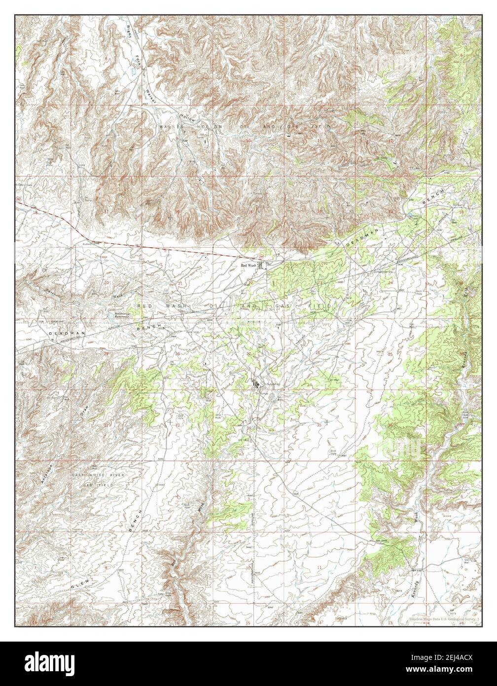 Red Wash, Utah, map 1968, 1:24000, United States of America by Timeless ...