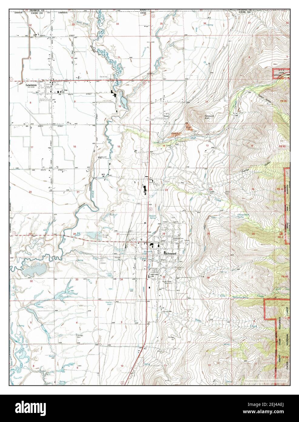Richmond, Utah, map 1998, 1:24000, United States of America by Timeless ...