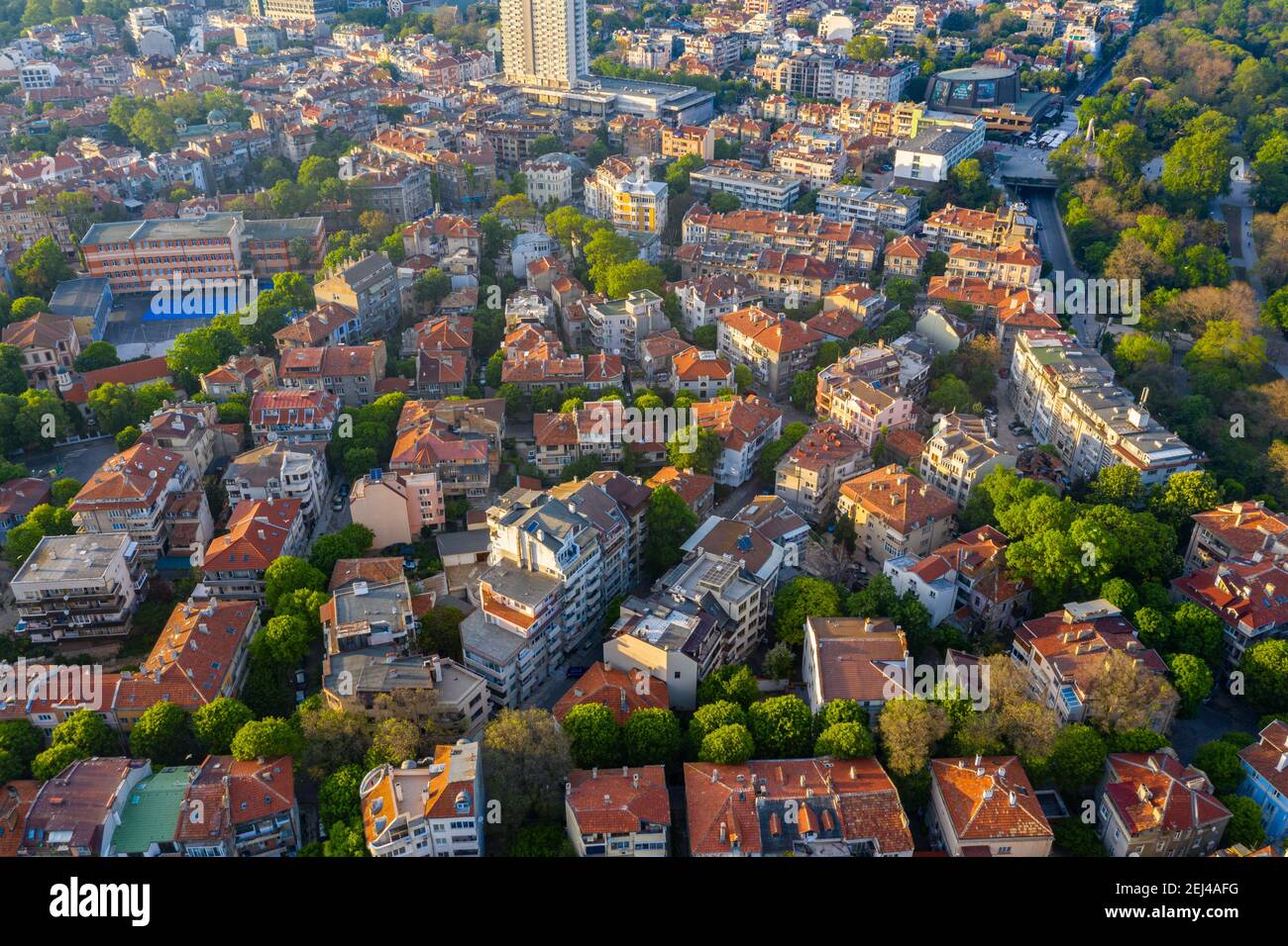 Aerial view of the Bulgarian city Varna Stock Photo - Alamy