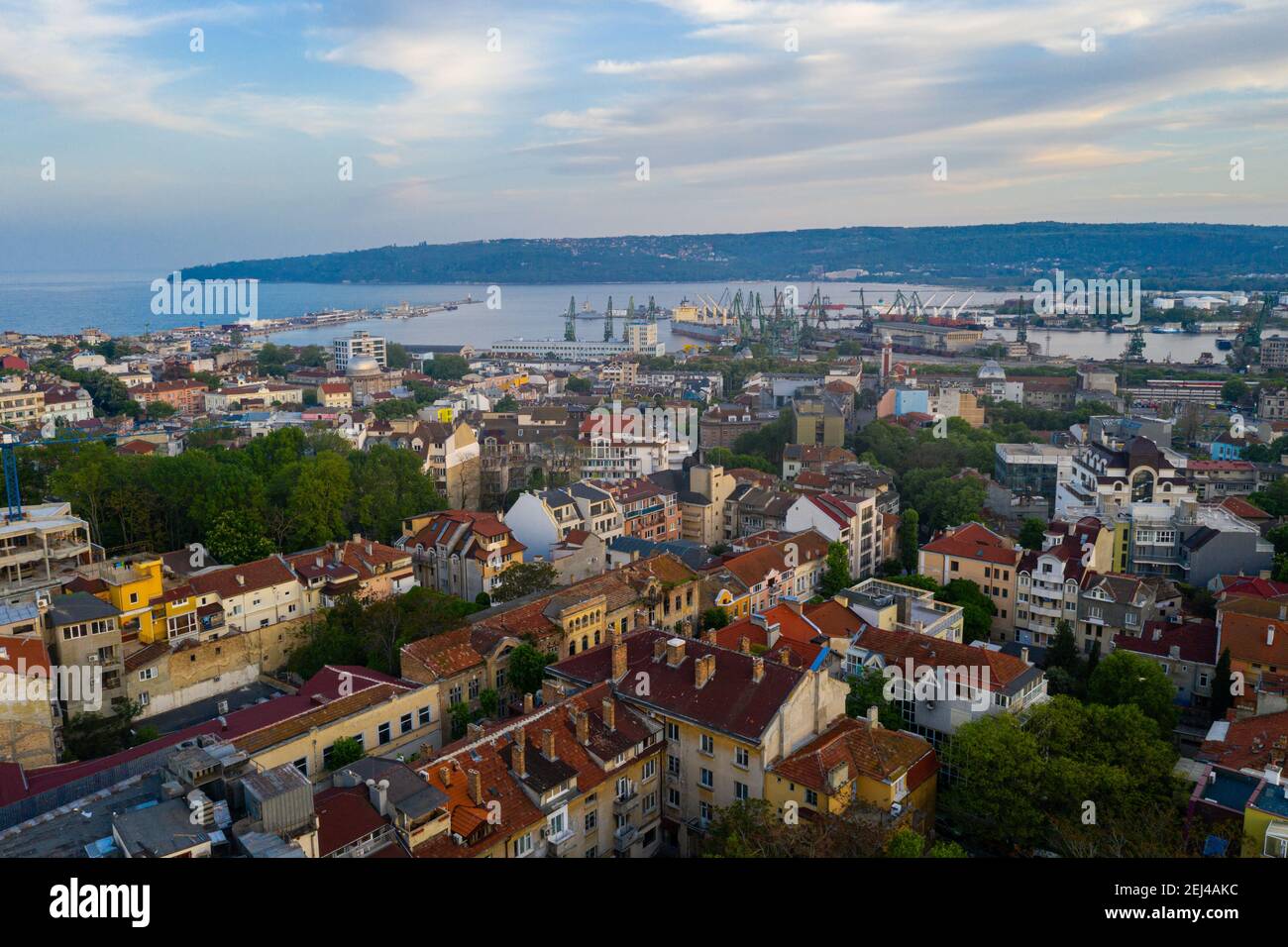Aerial view of the port of Varna in Bulgaria Stock Photo - Alamy