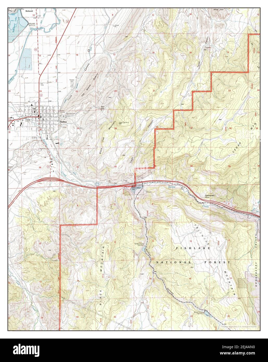 Salina SE Oklahoma map 1971 - Salina Se Oklahoma Map 1971 124000 United ...