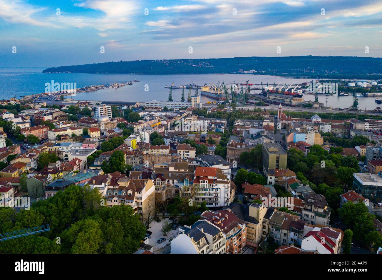 Aerial view of the port of Varna in Bulgaria Stock Photo - Alamy