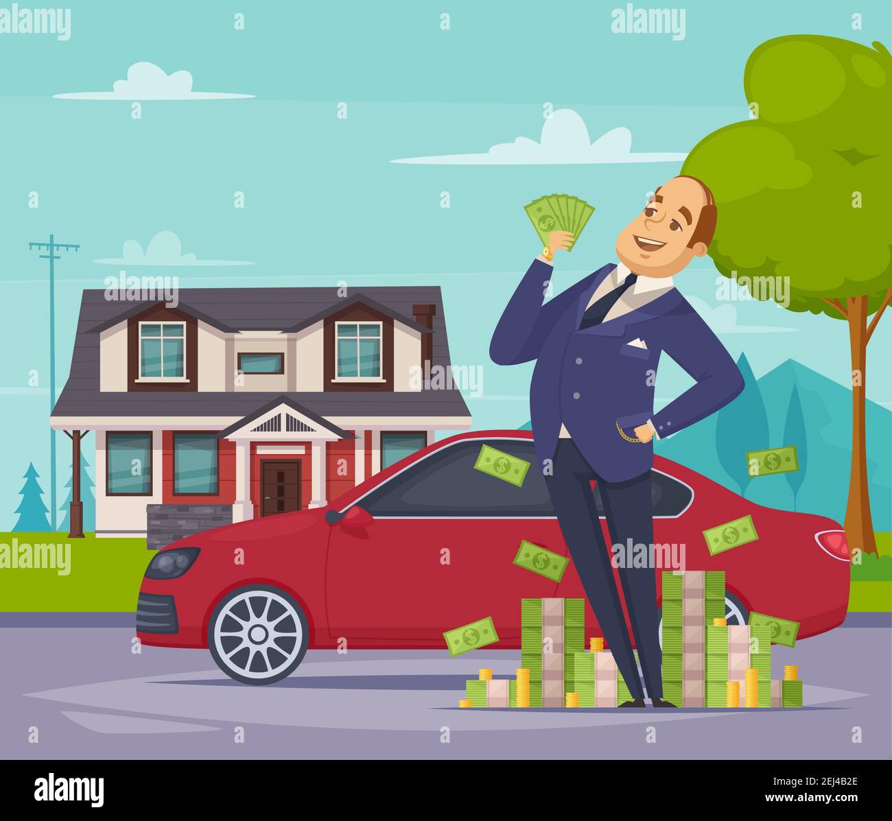 Millionaire house Stock Vector Images - Alamy