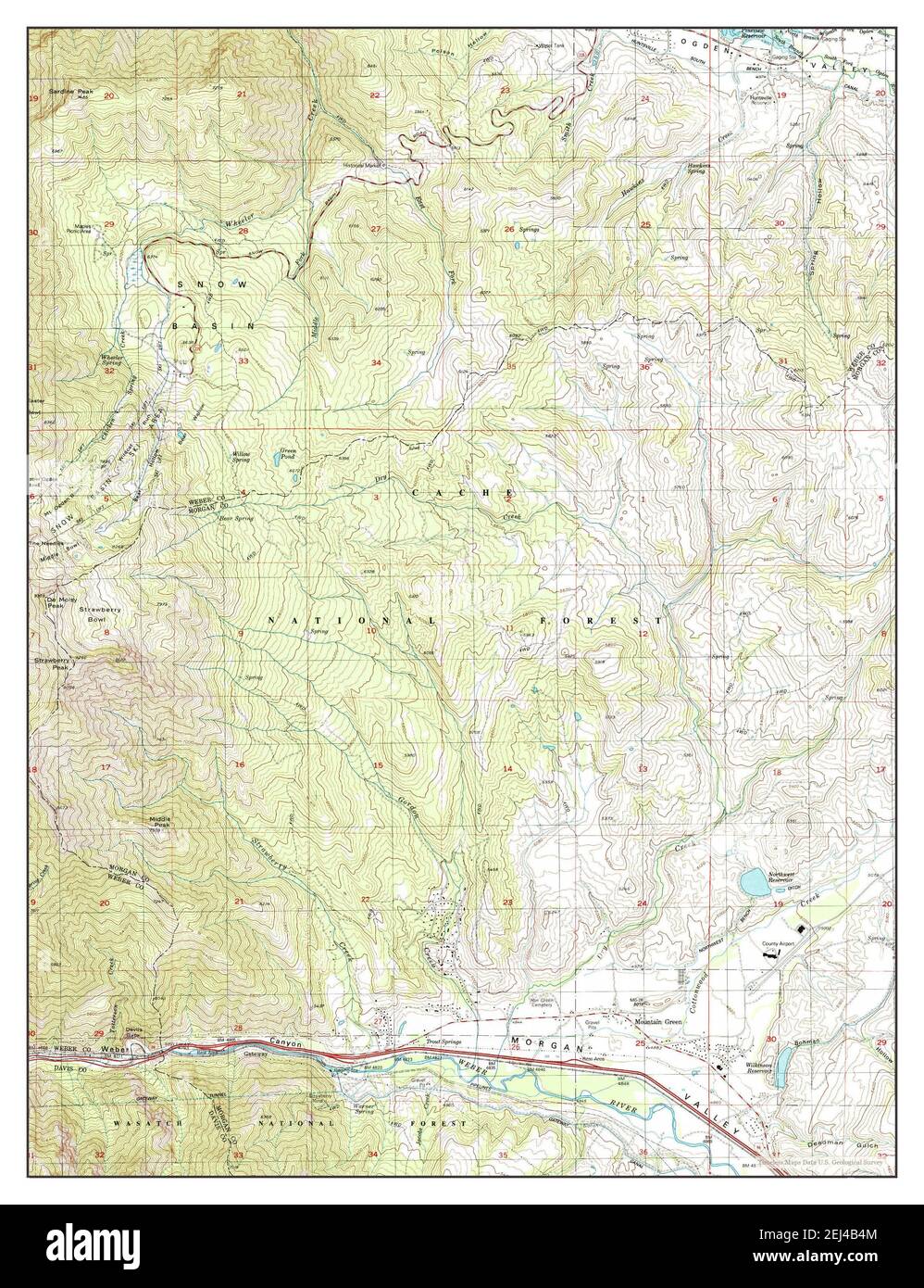 Snow Basin, Utah, map 1992, 1:24000, United States of America by ...
