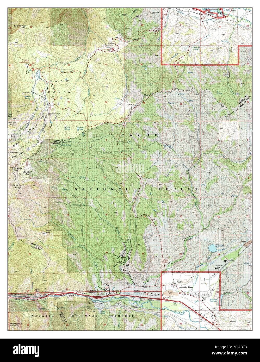 Snow Basin, Utah, map 1998, 1:24000, United States of America by ...