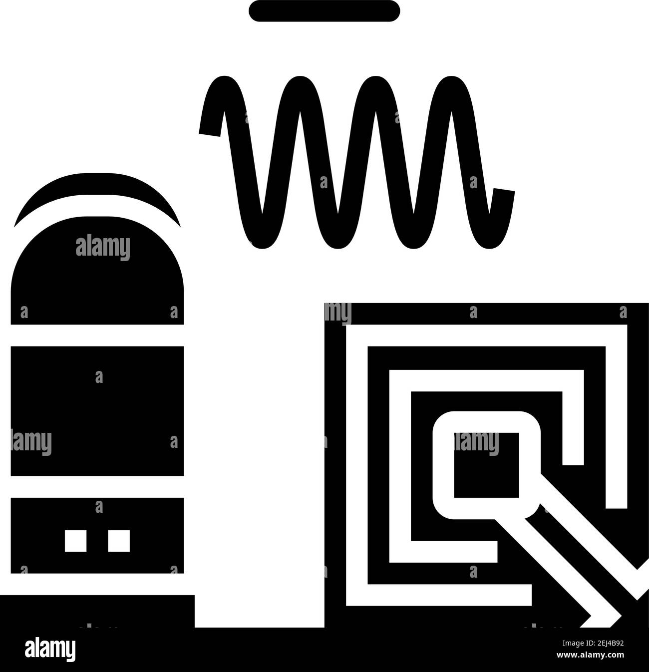 technology of rfid glyph icon vector illustration Stock Vector Image ...