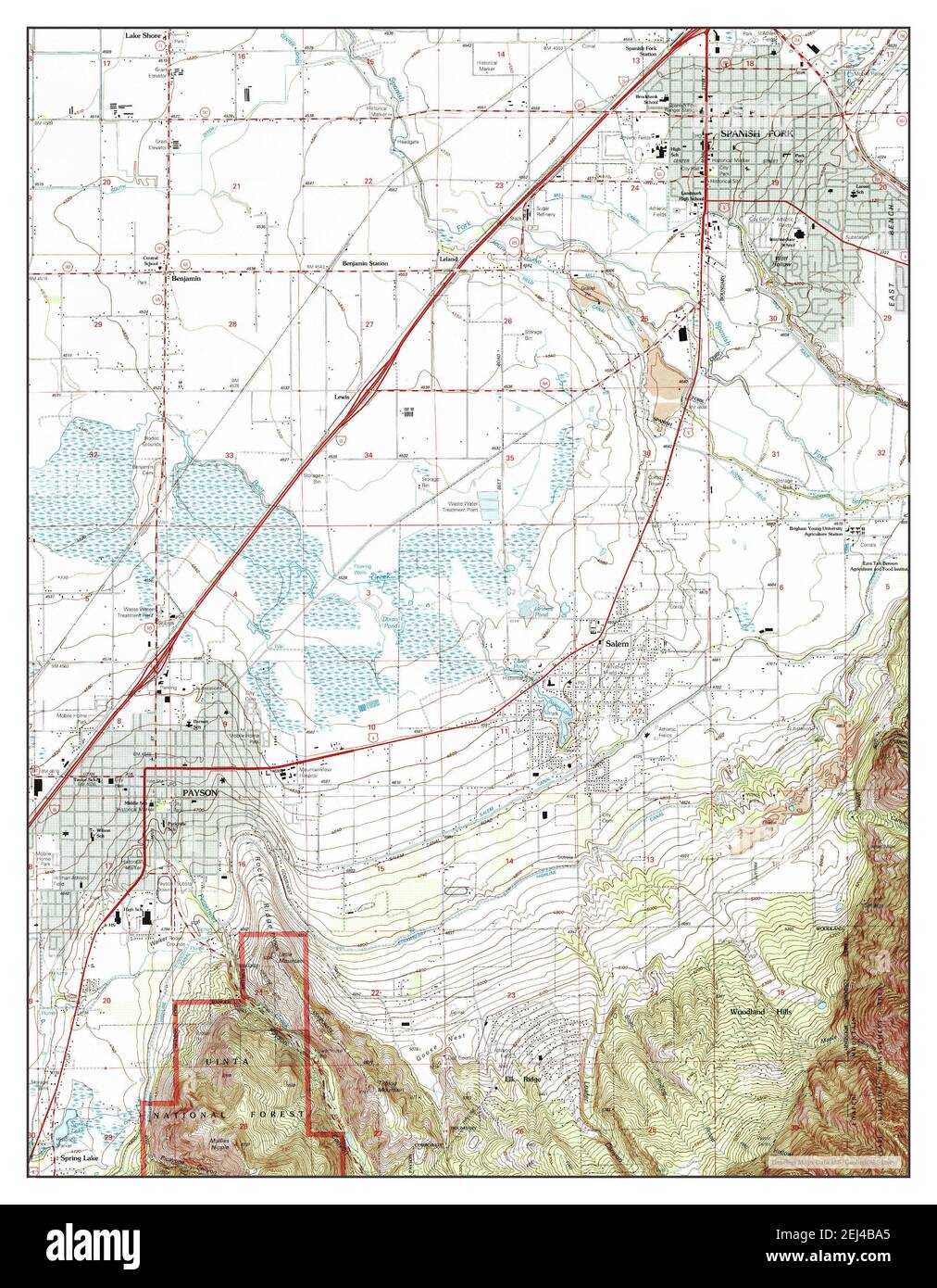 Spanish Fork, Utah, map 1998, 1:24000, United States of America by ...