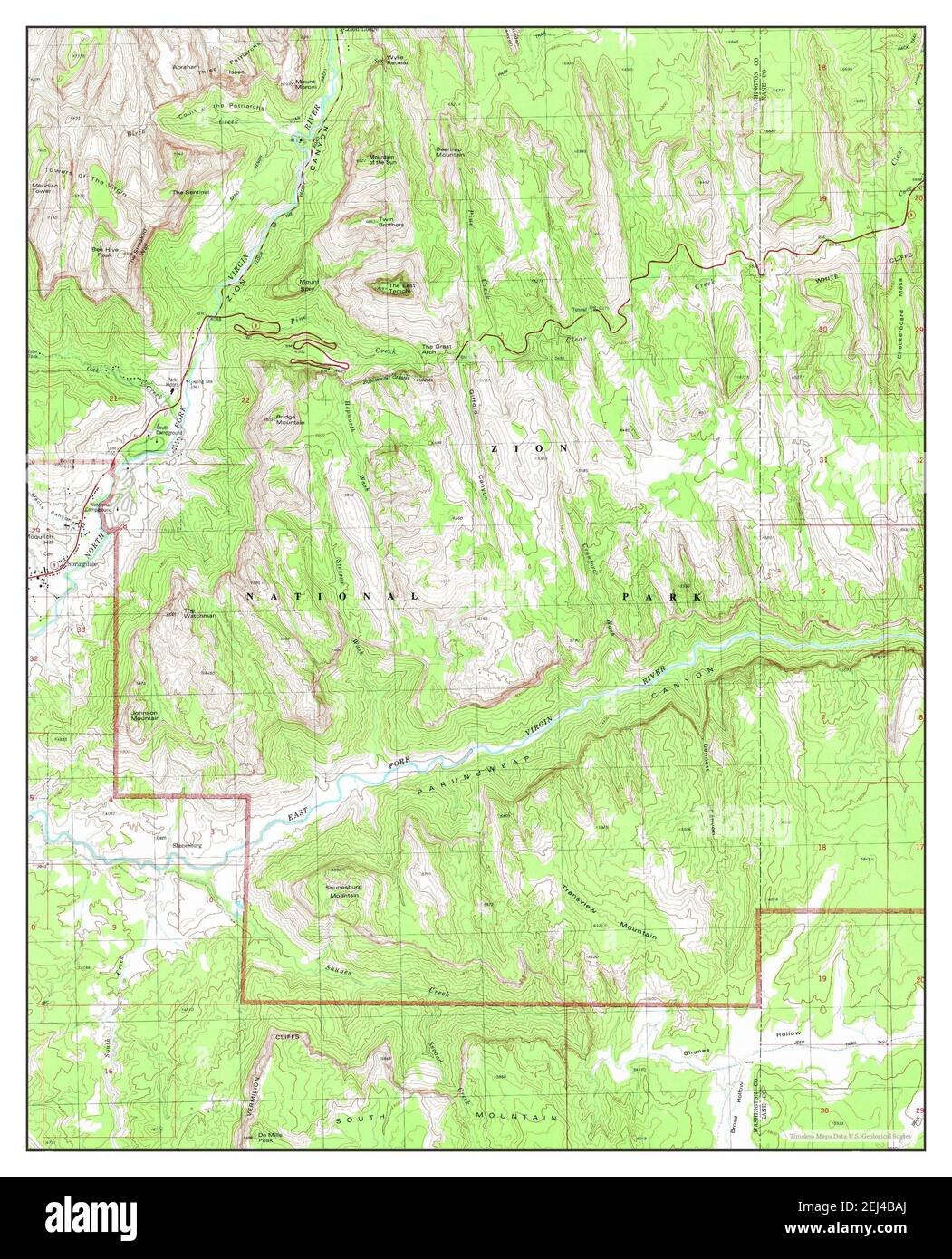 Springdale map hi-res stock photography and images - Alamy