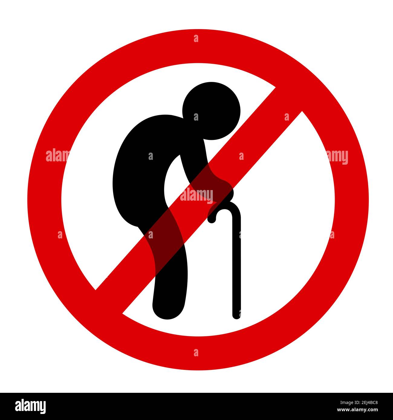 Senior and elderly person as unwanted, superfuous and redundant man and ...